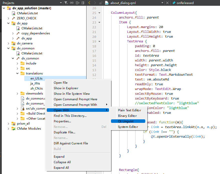 Qt5 Cmake Qml多语言实践 Hbb S Blog